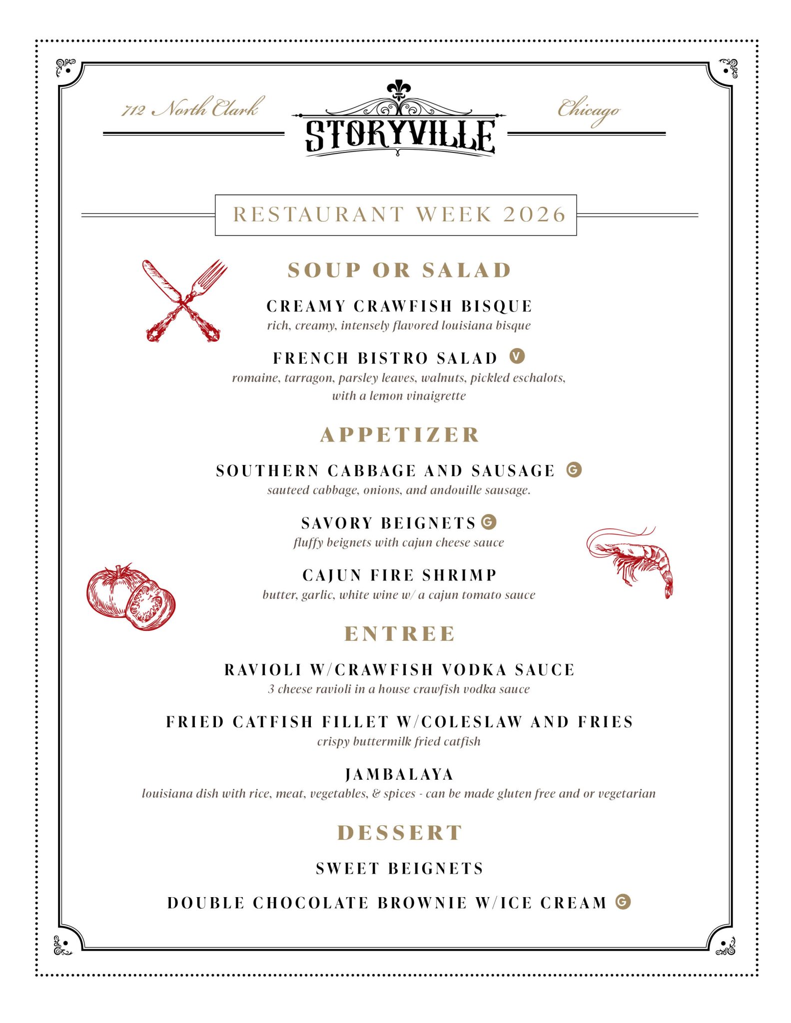 Chicago Restaurant Week • Storyville Chicago